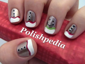 Gingerbread Man Christmas Nail Art | Polishpedia: Nail Art | Nail Guide ...